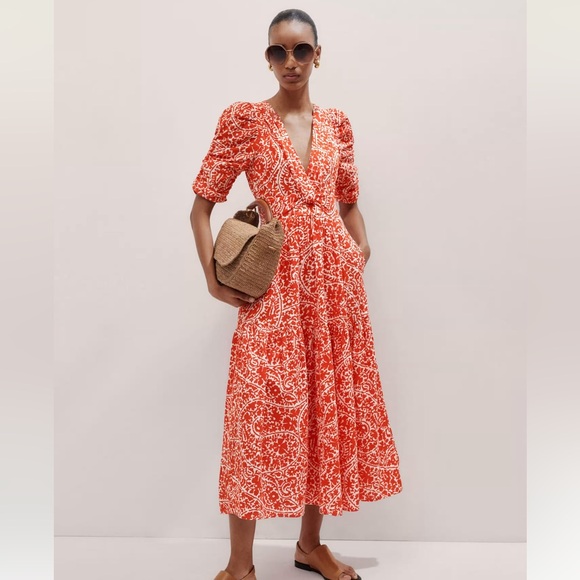 ME+EM | Dresses | Meem Cheesecloth Mono Paisley Print Maxi Dress Size 6 ...